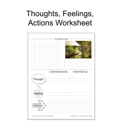 Thoughts, Feelings, Actions Worksheet Download | Donna Reish